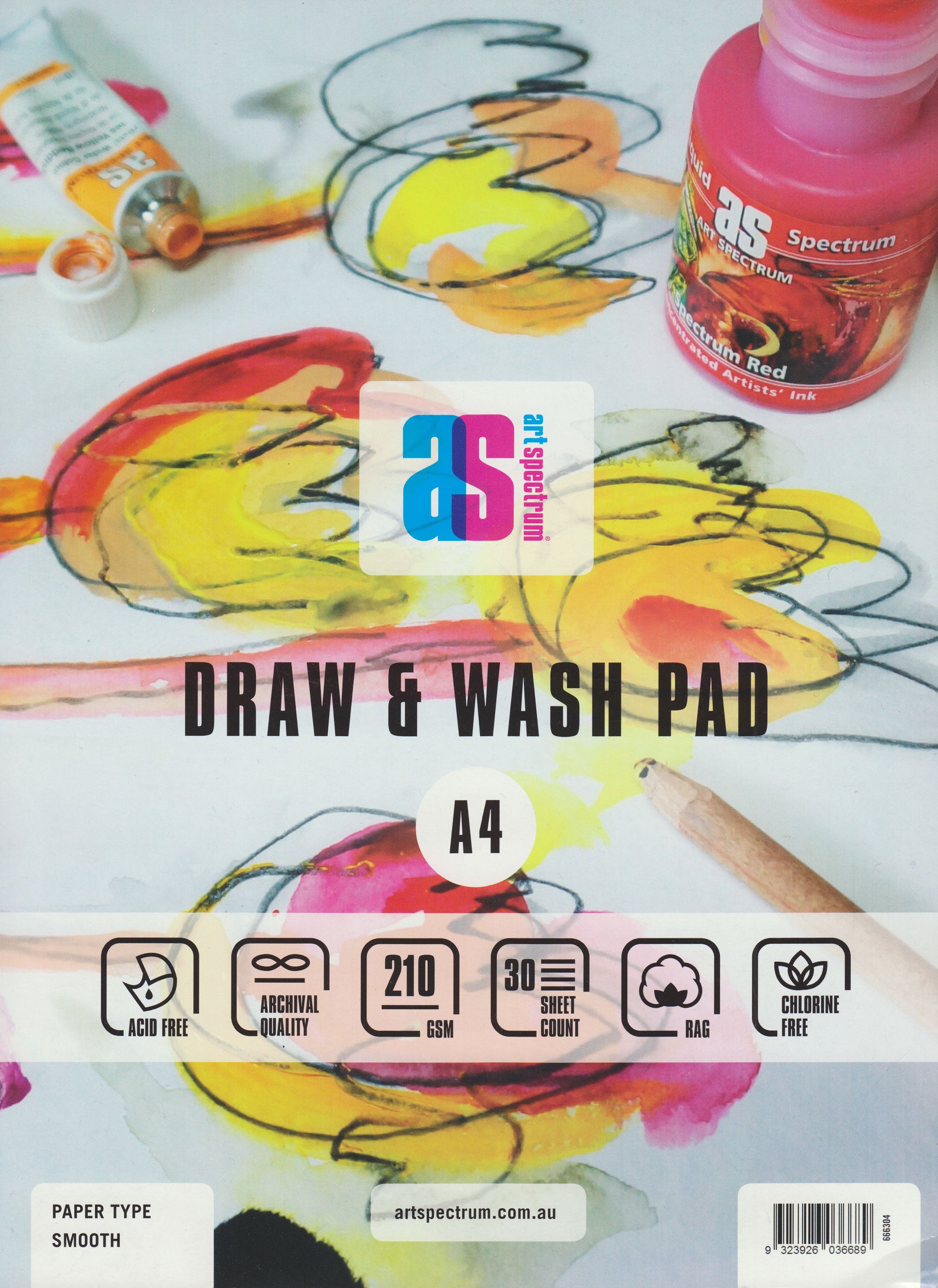 Art Spectrum Draw and Wash Pad A4 210gsm Smooth - The Paper Place