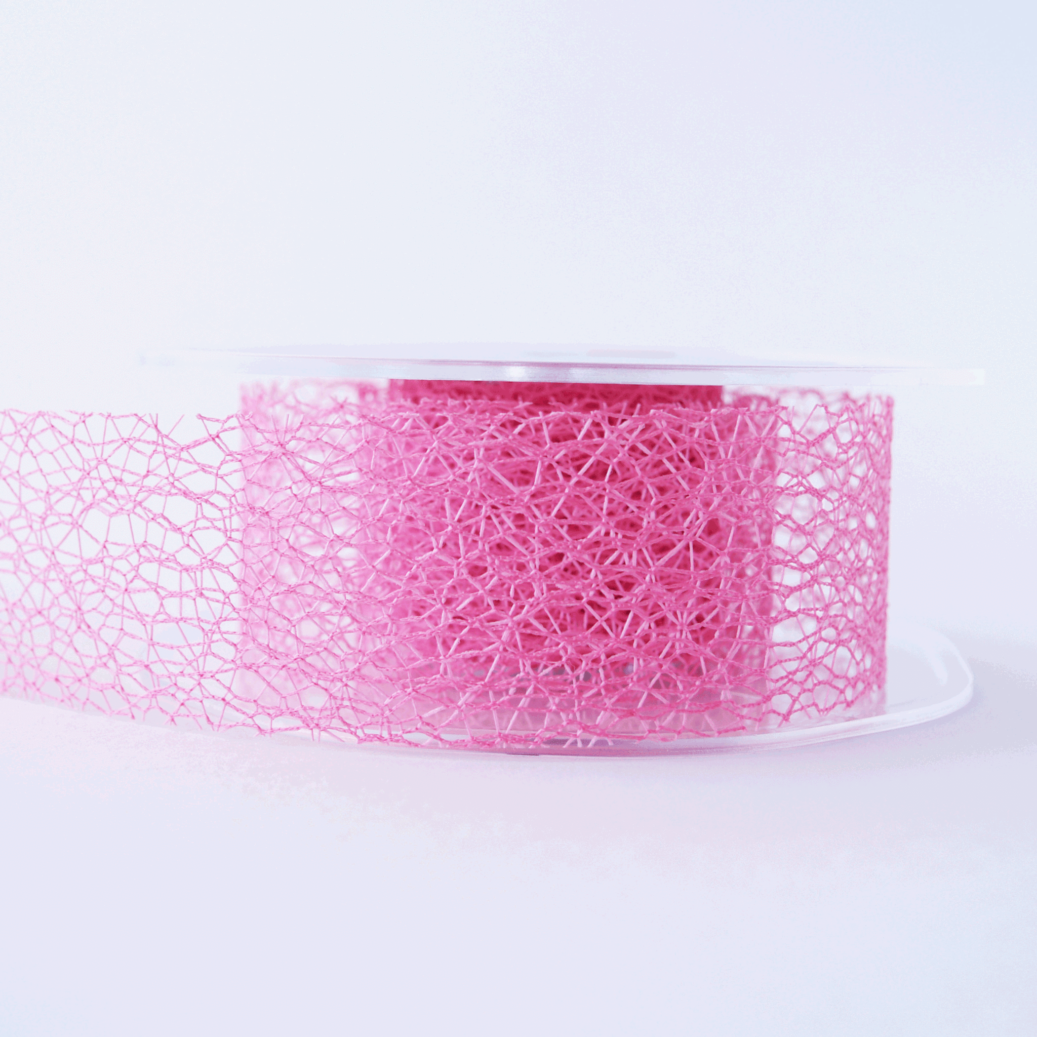 Mesh Ribbon Rose Pink - 5mt length - The Paper Place